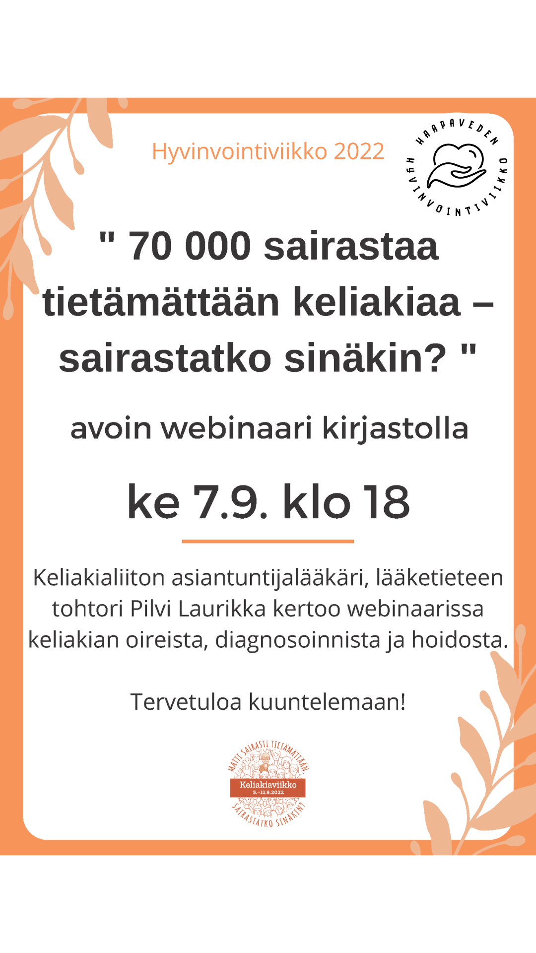 Webinaariluento keliakiasta | Haapavesi